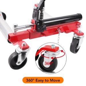 4 Pack Hydraulic Car Wheel Dolly Jack 1500LBS Heavy Duty Rollers with Foot Pedal for Tire Auto Repair Moving