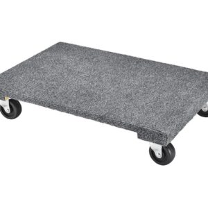 Zeluga 24-370 24in. x 16in. 1000 lb. Capacity Hardwood Solid Deck Dolly with Carpet