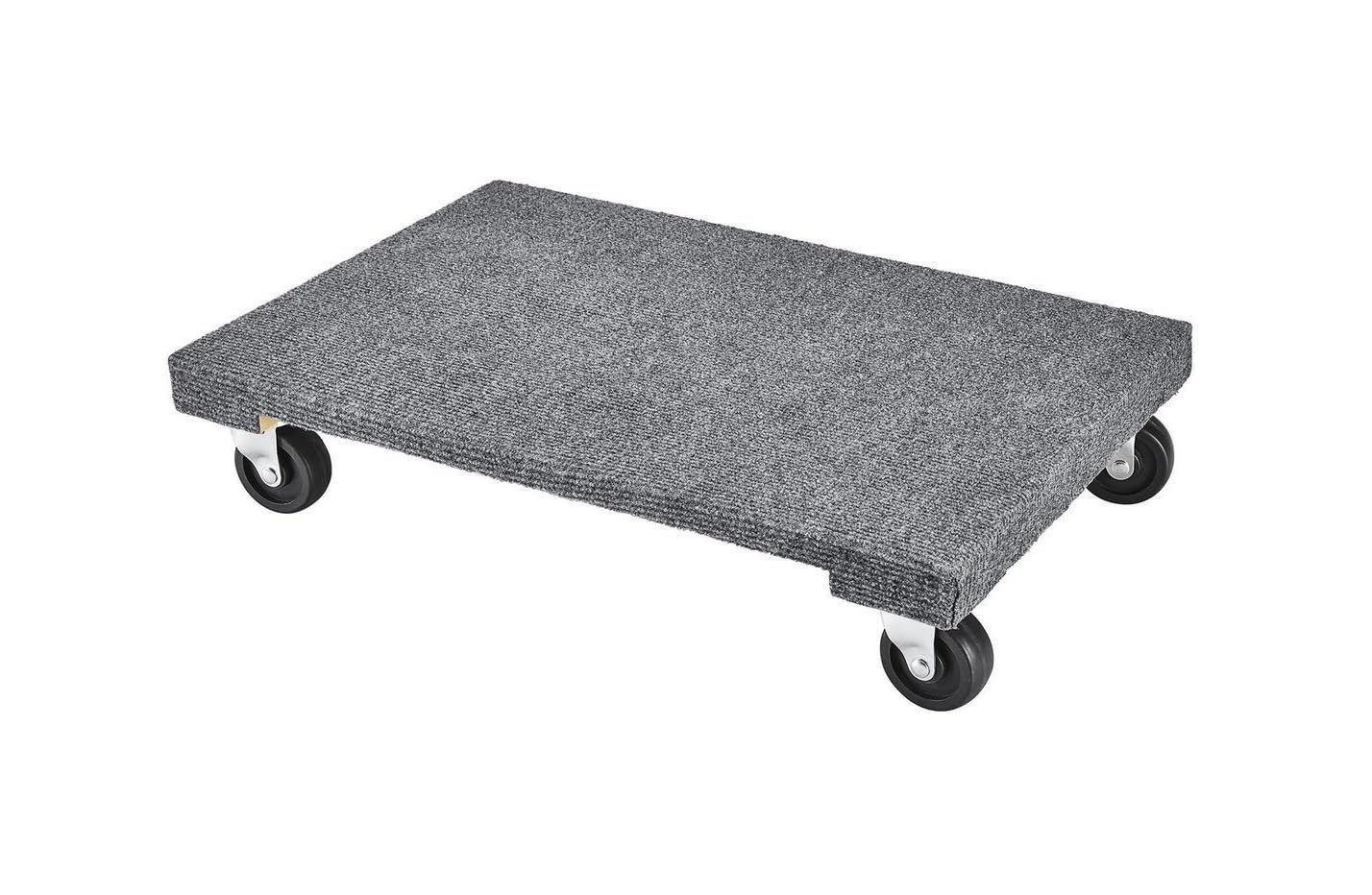 Zeluga 24-370 24in. x 16in. 1000 lb. Capacity Hardwood Solid Deck Dolly with Carpet