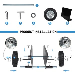 DBREAKS Heavy Duty Panel Dolly, Adjustable Door Dollys with Wheels, 10" Pneumatic Wheels, 1000LBS Capacity All Terrain Moving Cart Panel Dolly for Drywall Sheet Appliance(Black)