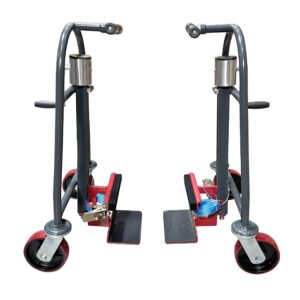 Manual Furniture and Crate Mover (Set of 2) with PU Swivel Casters - Safe and Easy Lifting -1320 lbs Capacity, Machinery Mover Pake Handling Tools Brand (PU on Steel Caster)