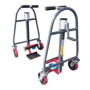 Manual Furniture and Crate Mover (Set of 2) with PU Swivel Casters - Safe and Easy Lifting -1320 lbs Capacity, Machinery Mover Pake Handling Tools Brand (PU on Steel Caster)