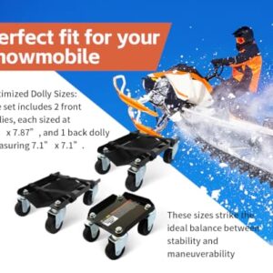 MaxxHaul 50859 Snowmobile Moving Dolly Set, 1500lbs Load Capacity V-Slide Anti-Slip Rubber Pads Straps Firmly Attaching on Skis