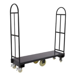 65"x16" U-Boat Steel Platform Cart Dolly with Removable Handles & 6pcs Wheels,Heavy Duty Industrial Narrow Aisle Hand Truck for Warehouse Transport,2000 lbs Capacity