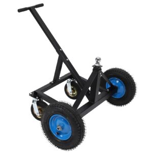 adjustable trailer dolly, 1500lbs load capacity, carbon steel trailer mover with25.59''-34.65'' adjustable height, 15" pneumatic tires for moving boat trailers/utility/cargo/rv trailers