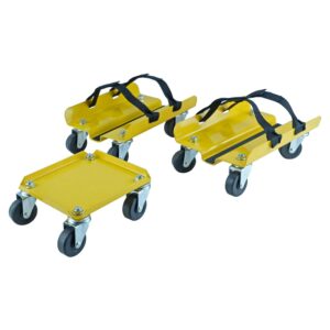 kastforce snowmobile dolly set max supporting up to 1500lbs with heavy duty straps 2 inch swivel casters kf2019