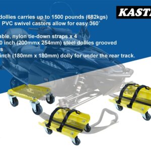 KASTFORCE Snowmobile Dolly Set Max Supporting up to 1500Lbs with Heavy Duty Straps 2 Inch Swivel Casters KF2019