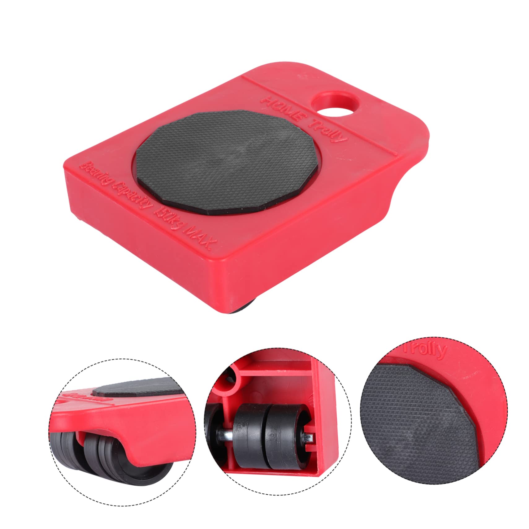 2pcs Plastic Wheel Furniture Mover Dolly Moving Furniture Tool Wheel Furniture Dolly Square Dolly Plate Wheel Dolly Moving Appliances Dolly Tool Furniture Mover's Dolly Small Mover