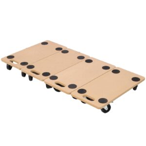 Furniture Moving Dolly Heavy Duty Wood Rolling Mover with Wheels for Piano Couch Fridge Heavy Items Securely Loading Hold 50