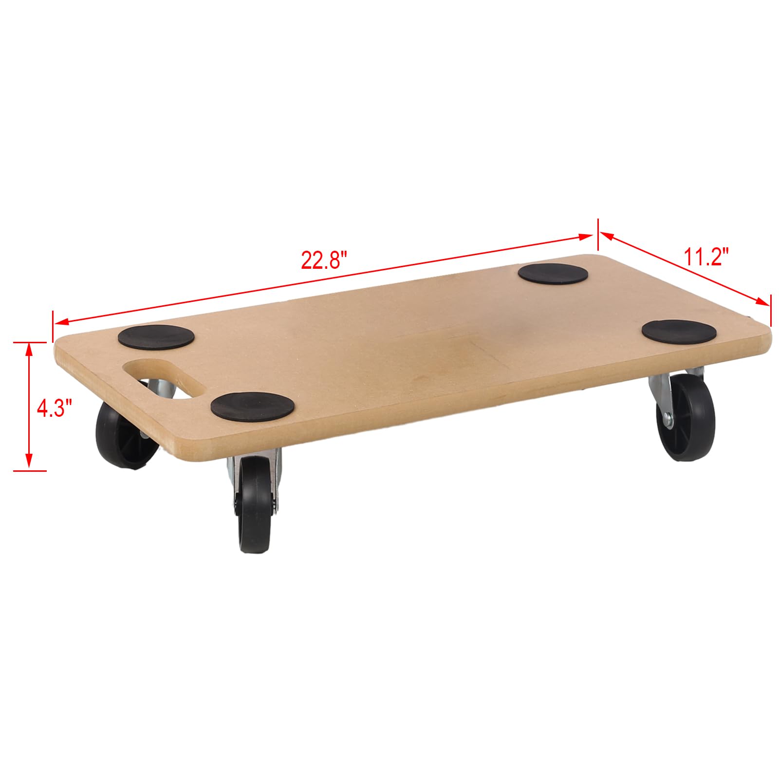 Furniture Moving Dolly Heavy Duty Wood Rolling Mover with Wheels for Piano Couch Fridge Heavy Items Securely Loading Hold 50