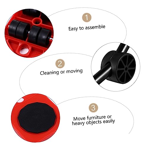 CLISPEED Furniture Slides Kit 2pcs Moving Tools Portable Couch Wheel Carrier Plastic Heavy Furniture Roller Move Tools