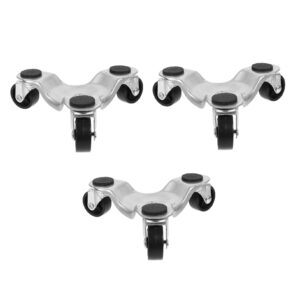 3pcs 3 mover moving furniture tool moving furniture dolly steel tri-dolly moving appliances dolly tool 3 wheel furniture dolly triangle dolly swivel caster