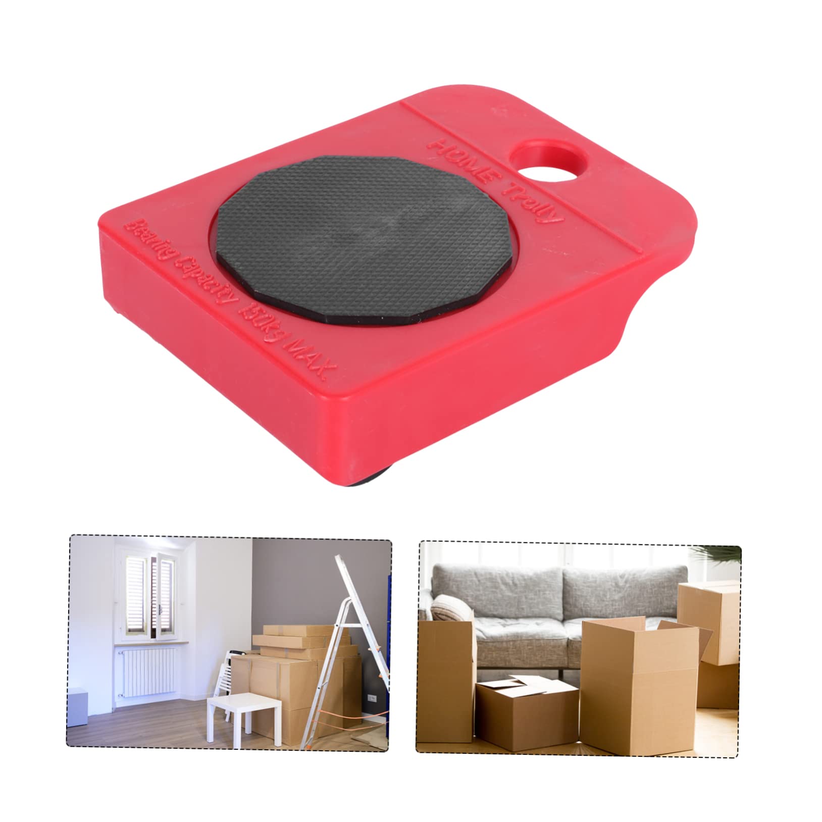 CLISPEED 4 Pcs Plastic Wheel Heavy Furniture Moving Dolly Heavy Duty Wheeled Furniture Mover Small Mover Furniture Move Roller Tools Square Tool Furniture Mover's Dolly Board Wheel Pulley