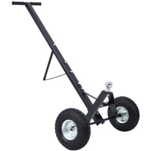 trailer dollies, adjustable trailer dolly steel trailer mover boat trailer dolly with 1-7/8 inch balls 44" extra-long handle 600 lbs capacity with pneumatic tires & mounting for moving rv trailer