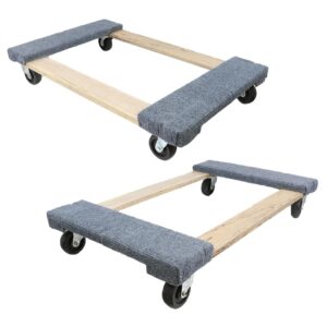 boxertool 18” x 30” furniture moving dolly – 2 pack – 1,000lbs each dolly – solid wood – heavy duty caster wheels – pre assembled dolly