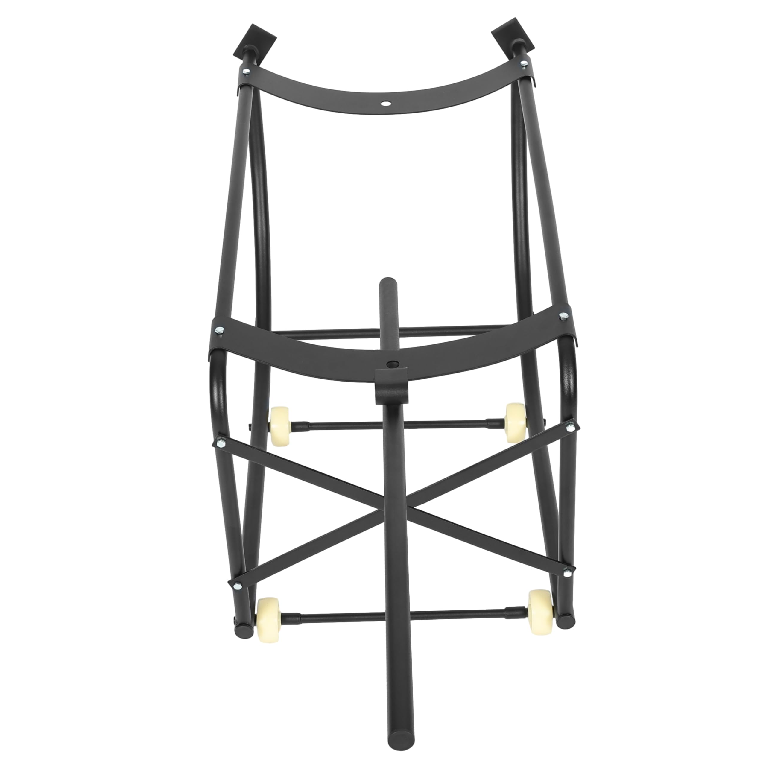 KUAFU Drum Cradle 600lbs Movable 55 Gallon Drums Cradle Drum Stand Black Powder Coated Steel