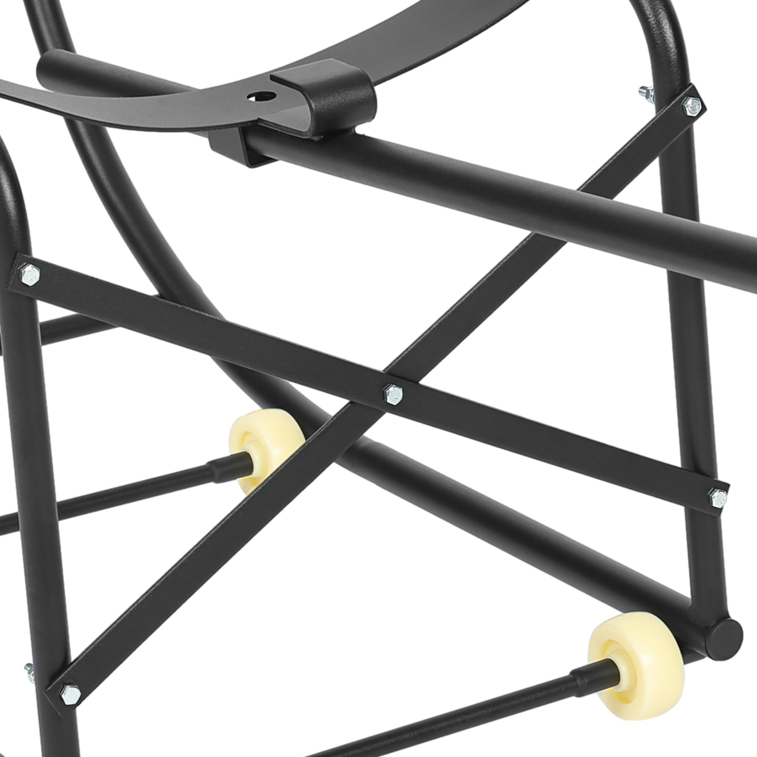 KUAFU Drum Cradle 600lbs Movable 55 Gallon Drums Cradle Drum Stand Black Powder Coated Steel