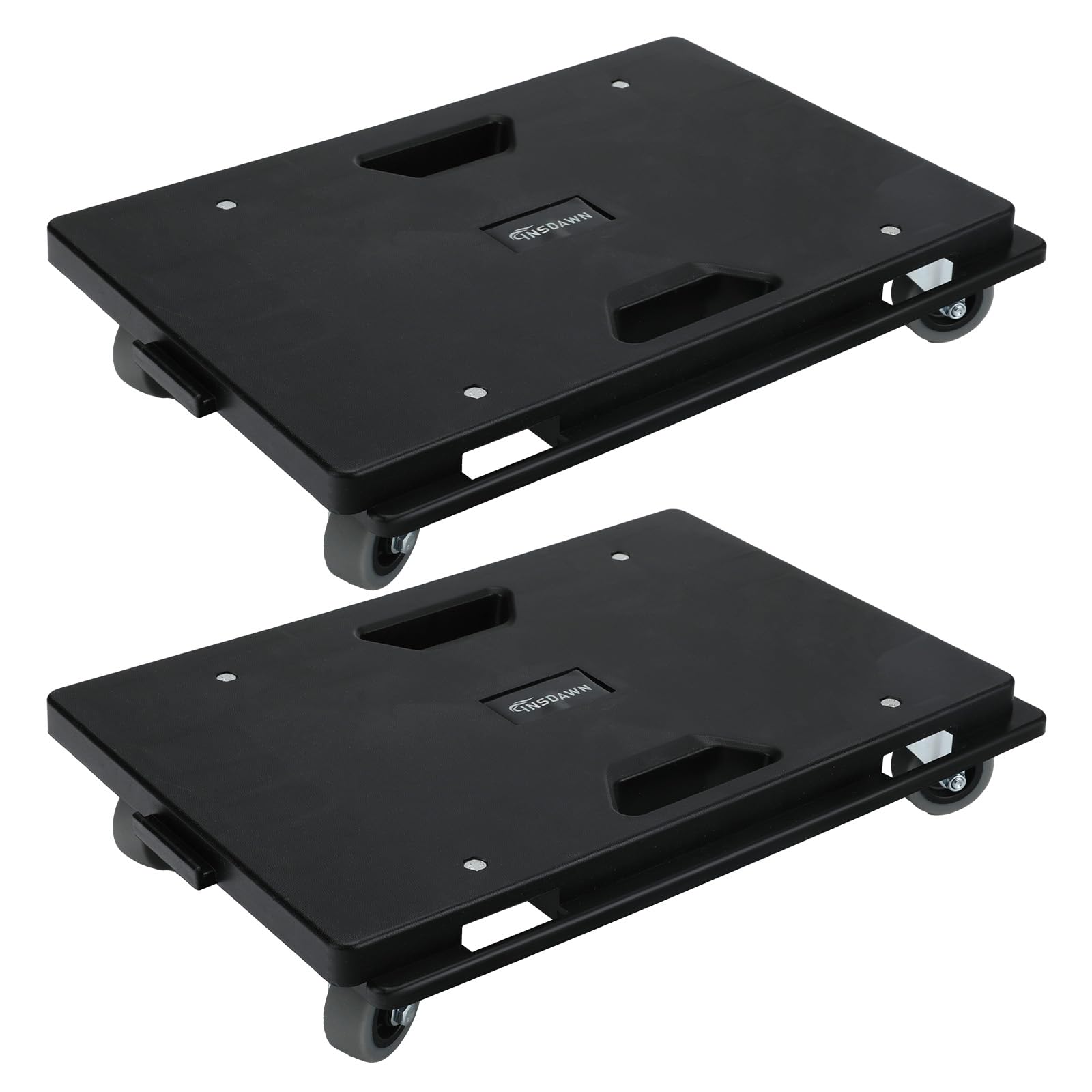 Insdawn Furniture Dolly 2Pack Upgraded Furniture Dolly Connectable with 4 Wheels Small Black Flat Dolly Cart 500 LBS Capacity for Heavy Furniture Appliance Dolly Heavy Duty