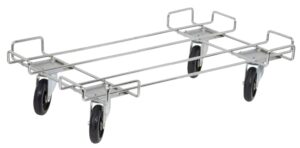 fse quantum m2036bd dolly base, 36"w x 20"d, 800 lb. capacity, includes: (4) 5" swivel casters, chrome plated finish