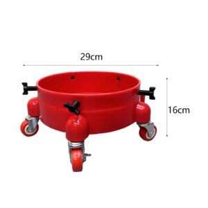 Okiyakusama Car Wash Bucket Dolly Rolling Bucket Dolly Portable Detailing Tool Heavy Duty Auto Accessories for Car Washing