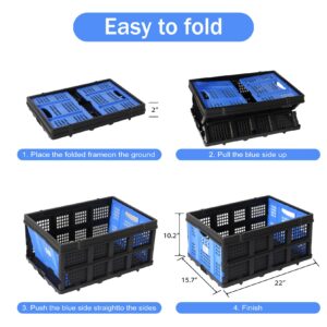 LEADALLWAY Multiple Carts Assembly Feasible Folding Hand Truck Dolly Carts and 50L Basket Set