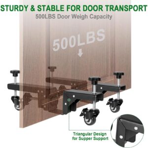 Door Dolly Door Installation Hardware Tool Kit Sturdy Construction Heavy Duty Lifter Clamping Range 1 3/8 to 2 1/4 Inch Thick Doors Adjustable for Commercial & Residential Use