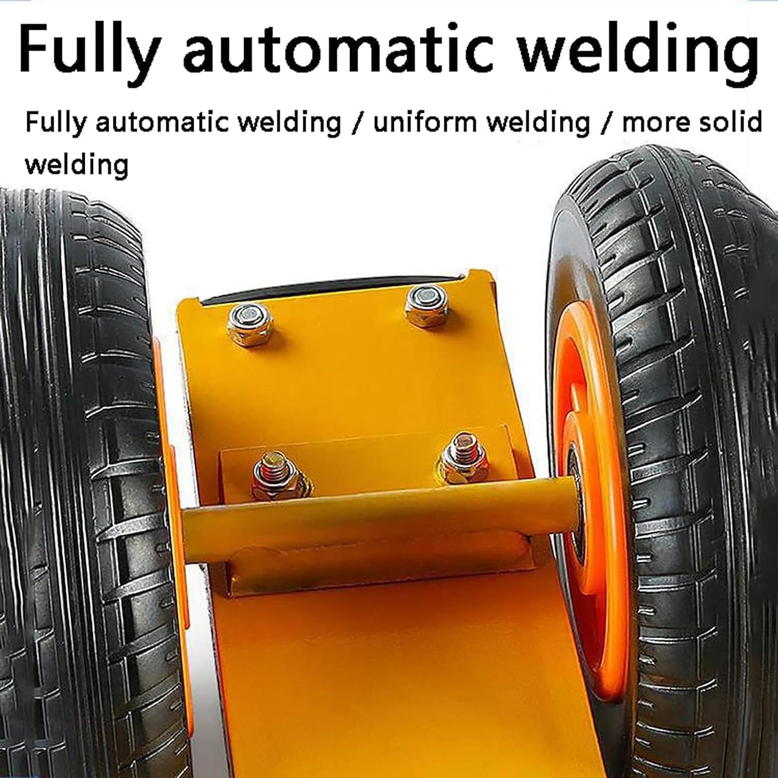 HUTOOLEE Heavy Duty Panel Dolly, Mover Trolley with Solid Tyre Wheels, 300kg Capacity/I-Beam Width 3.4 Inch - 7.87 Inch, for Sheet Material Glass Plywood Door Window Frame Plasterboard