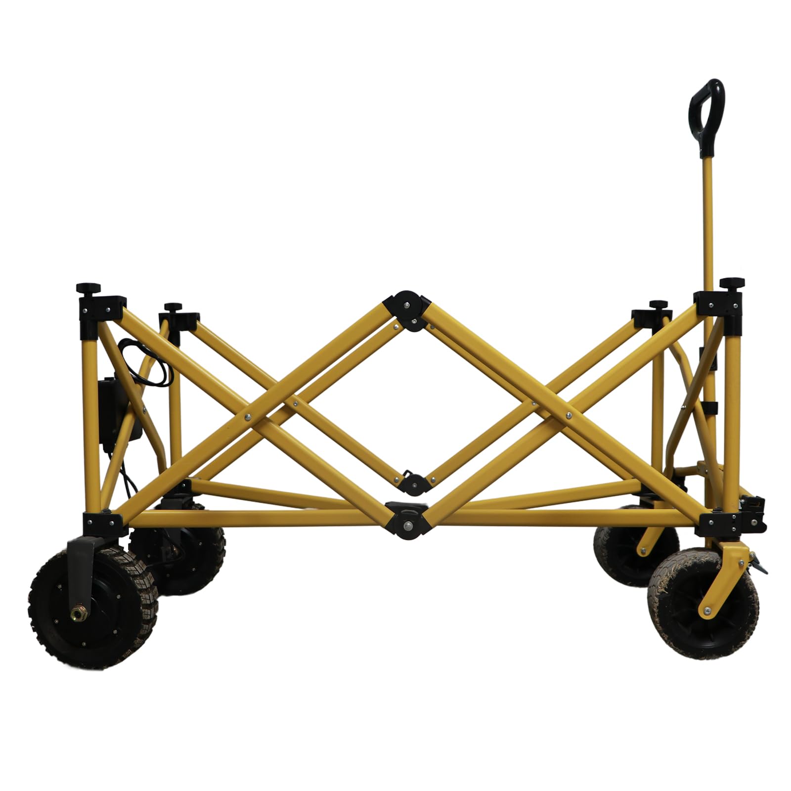 Enjoygarden Powered Wheel Barrows 5.7 Cubic Ft Utility Wagon, 440lbs Load, All-Terrain 10in Wheels, Yellow