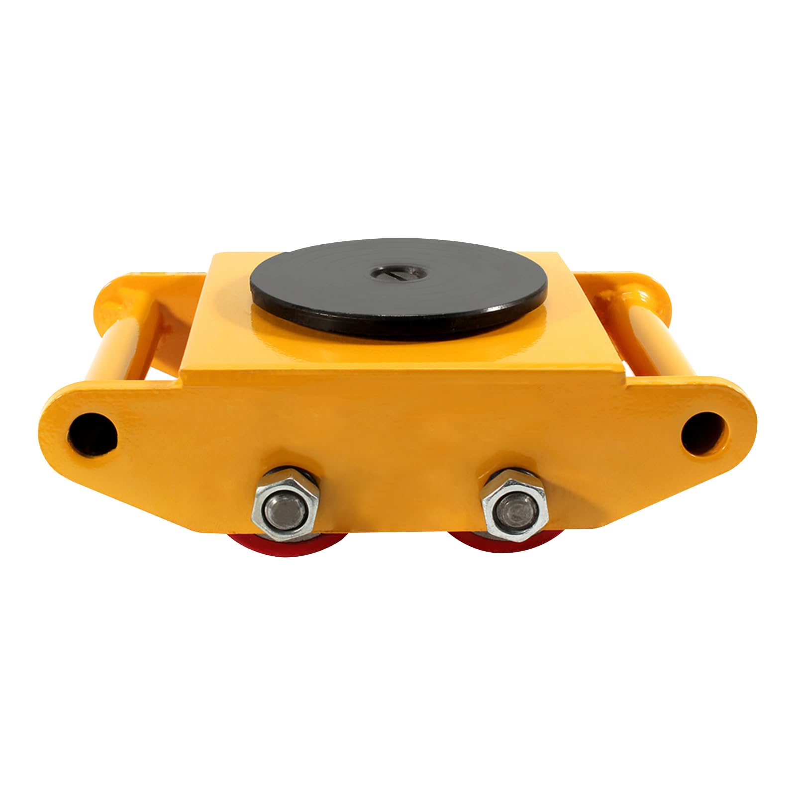 DAERNA 6T Machinery Skate Dolly, 13200lbs Machinery Mover, Heavy Duty Cast Steel Machinery Moving Skate with 4 Wheels and 360° Rotation Non-Slip Cap for Warehouse, Factory, Yellow