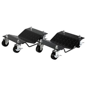 wheel dolly, car moving dolly 3000 lbs, wheel dolly car tire stake, heavy-duty car tire dolly cart moving cars, trucks, trailers, motorcycles, and boats (2pc)