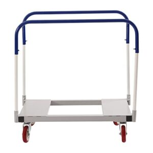 steel panel truck, 1500lbs panel dolly cart with 5" swivel casters and steel frame, heavy duty platform truck cart for factory warehouses, garage, workshop