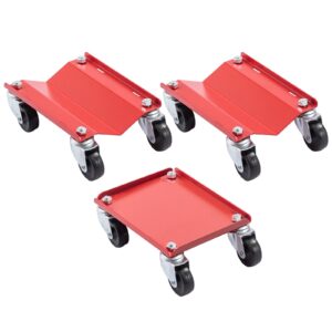 gudesen snowmobile dolly heavy duty carries up to 1500 lbs (682 kg) v-slide with 2.5” pvc swivel casters rubber pad protecting skis and 2 pairs of heavy duty straps firmly attaching