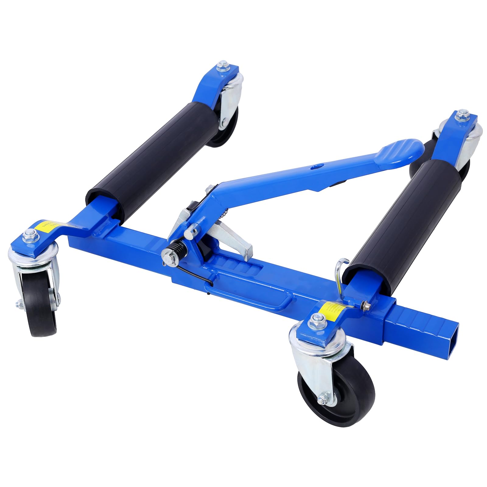 Car Wheel Dolly Jack Set of 4, Mechanical Car Skates 1500-Lbs,12'' Wheel Vehicle Positioning Jack,Heavy Duty Rollers with Foot Pedal for Tire Auto Repair Moving As Shown' Blue