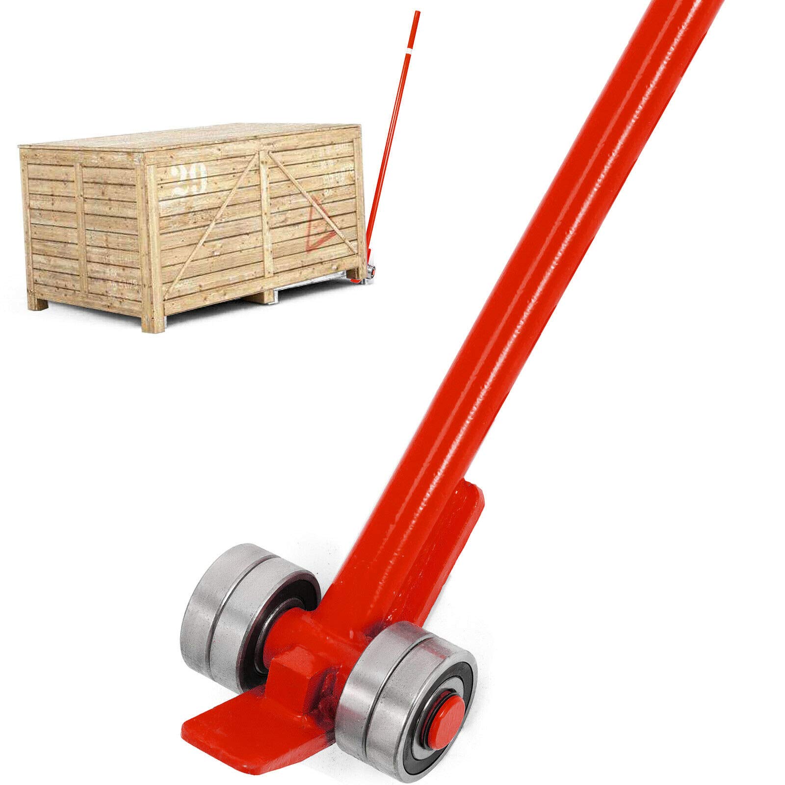 VEVOR 8T Machinery Mover Skate Dolly Set and BestEquip 6600lbs Capacity 3T Steel Pry Lever Bar