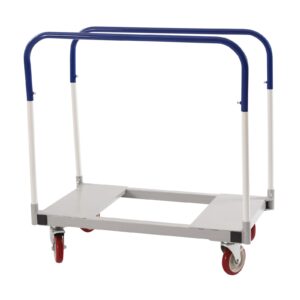 panel cart, 1500 lbs handling service rectangular low noise with 5 inch casters double bearing shaft professional cart w/steel frame detachable have brakes handling wall panel, home, warehouse