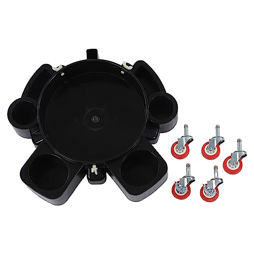 Leapiture Car Wash Detailing Bucket Dolly Multifunctional Rolling Dolly Black with 5 Heavy Duty Swivel Casters for Car Detailing Wash