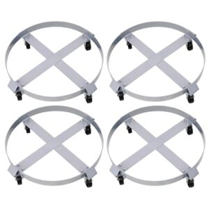 Qzntinrt Heavy Duty 55 Gallon Drum Dolly Set with Swivel Wheels - 4 Pk