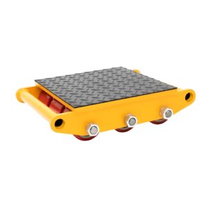 hetepptr machinery mover 15t heavy duty dolly skate roller 33000lbs machinery skate dolly with 9 pu rollers and anti-slip rubber mat for industrial moving equipment (yellow)