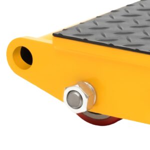 HETEPPTR Machinery Mover 15T Heavy Duty Dolly Skate Roller 33000lbs Machinery Skate Dolly with 9 PU Rollers and Anti-Slip Rubber Mat for Industrial Moving Equipment (Yellow)