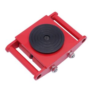 Namiose 6T Industrial Machinery Mover 13200LBS Machinery Moving Machine Dolly Skate Roller Heavy Duty w/ 360° Rotation Cap and 4 Rollers & PU Wheels for Moving Equipment (Red)