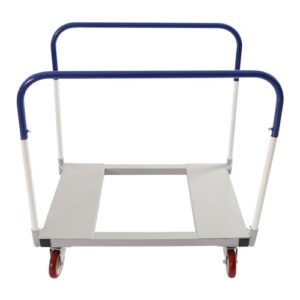 1500 Lbs Steel Panel Cart Dolly with Handles, 20" W x 35" H Panel Truck Cart with Steel Frame, Heavy Duty Platform Truck Cart, 4 Swivel Wheels, 5" Casters, for Warehouses, Garage, Workshop