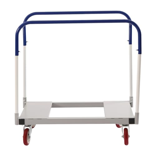 1500 Lbs Steel Panel Cart Dolly with Handles, 20" W x 35" H Panel Truck Cart with Steel Frame, Heavy Duty Platform Truck Cart, 4 Swivel Wheels, 5" Casters, for Warehouses, Garage, Workshop