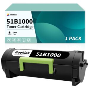 51b1h00 toner cartridge compatible for lexmark 51b1h00 toner cartridge high yield for ms417 mx417 ms517 mx517 ms617 mx617 ms417dn ms517dn ms617dn mx417de mx517de mx61 printer (2,500 pages, 1-black)