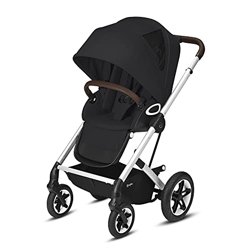 Cybex Talos S Lux Stroller, AllTerrain Wheels, FrontFacing or ParentFacing Seat Positions, OneHand Fold, Multiposition Recline, Deep Black