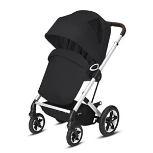 Cybex Talos S Lux Stroller, AllTerrain Wheels, FrontFacing or ParentFacing Seat Positions, OneHand Fold, Multiposition Recline, Deep Black