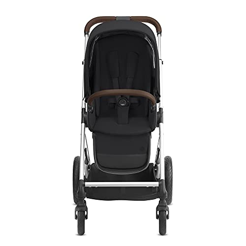 Cybex Talos S Lux Stroller, AllTerrain Wheels, FrontFacing or ParentFacing Seat Positions, OneHand Fold, Multiposition Recline, Deep Black