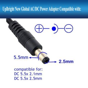 UpBright 12V AC/DC Adapter Compatible With Cybex by Tectrix 500C 500R 700C 700R 700R-CT 700RCT 750C 500 C R 700 R C 51765 TR-13019 TR13018 TR-13018 Recumbent Upright Exercise Bike Power Supply Charger