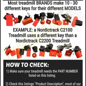 Treadmill Safety Key AX-20552 - Replacement for Cybex Treadmills (MODELS LISTED)