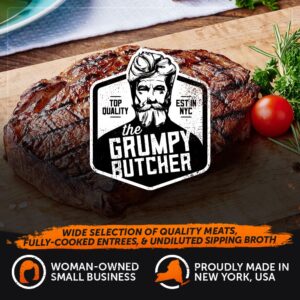 Grumpy Butcher Ribeye Steaks, 4 Pack (14 oz each) - Prime Steak House Quality Ribeye Steak Meat - With Steaks Gift Packages Specials Option