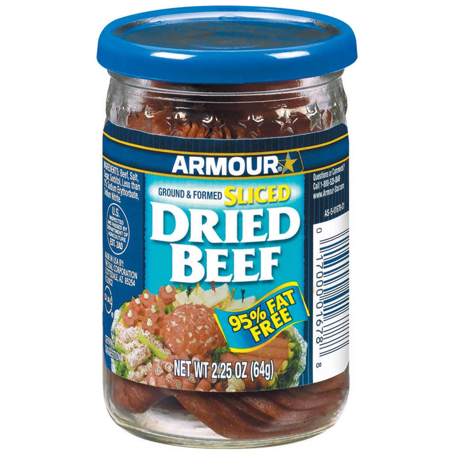 Armour Star Sliced Dried Beef, Jarred Meat, 2.25 OZ | 6 Count_AB